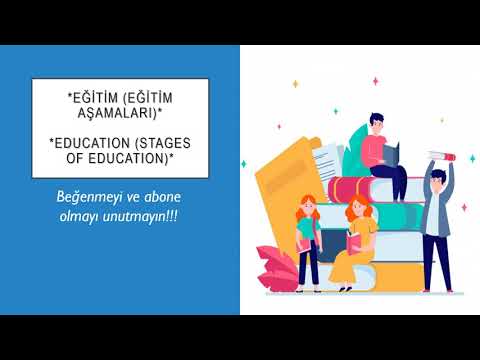 Türkçede eğitim aşamaları | Educational stages | learn Turkish vocabulary | Türkçe öğren | TÖMER |