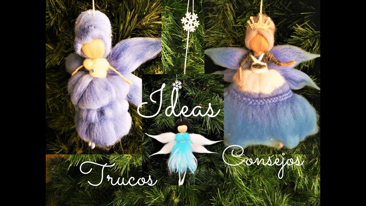 Hadas azules de lana de Navidad - YouTube