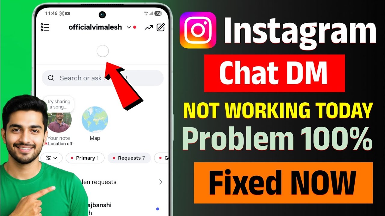 Instagram DM Button Not Working | Instagram Chat Box Not Open Today ...