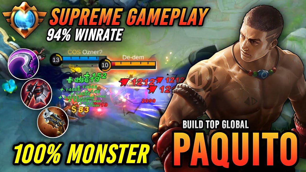 PAQUITO Best Build 2023!! Top Global Paquito 94% Winrate - Supreme ...