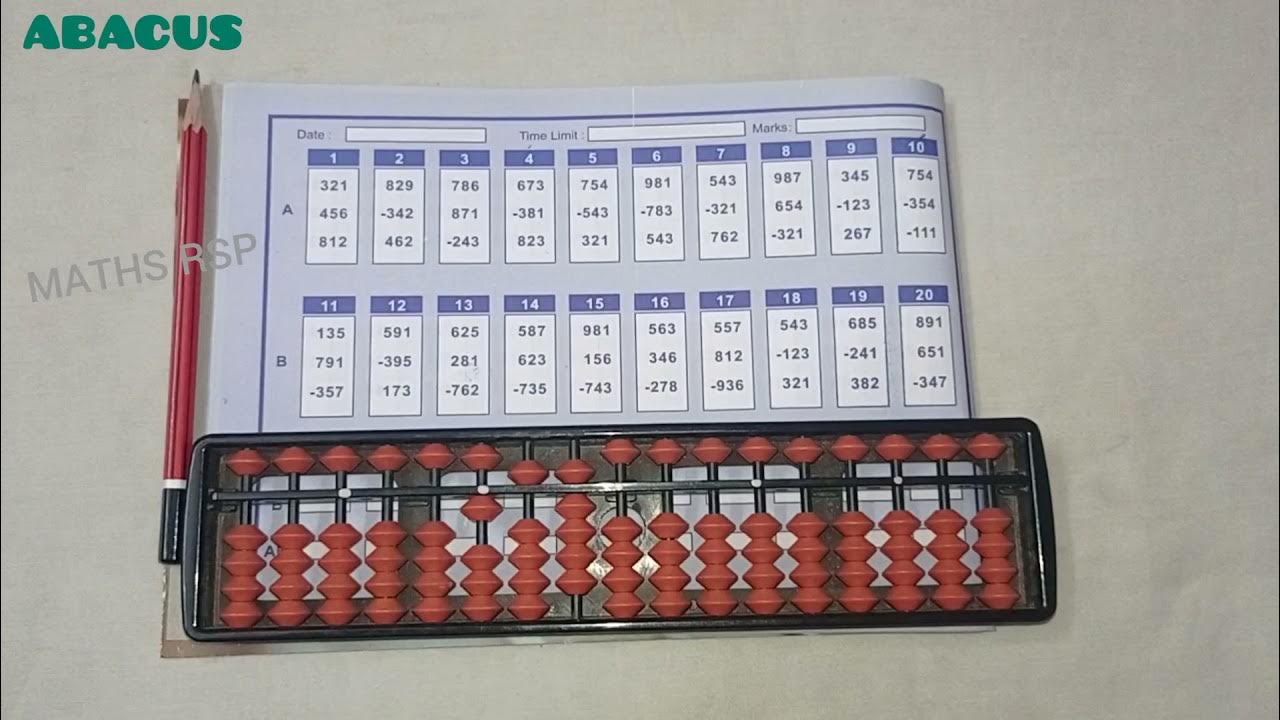 Abacus||3 digit addition worksheets||abacus workbook sums||abacus worksheets||6 rows||‎‎@MATHS ...