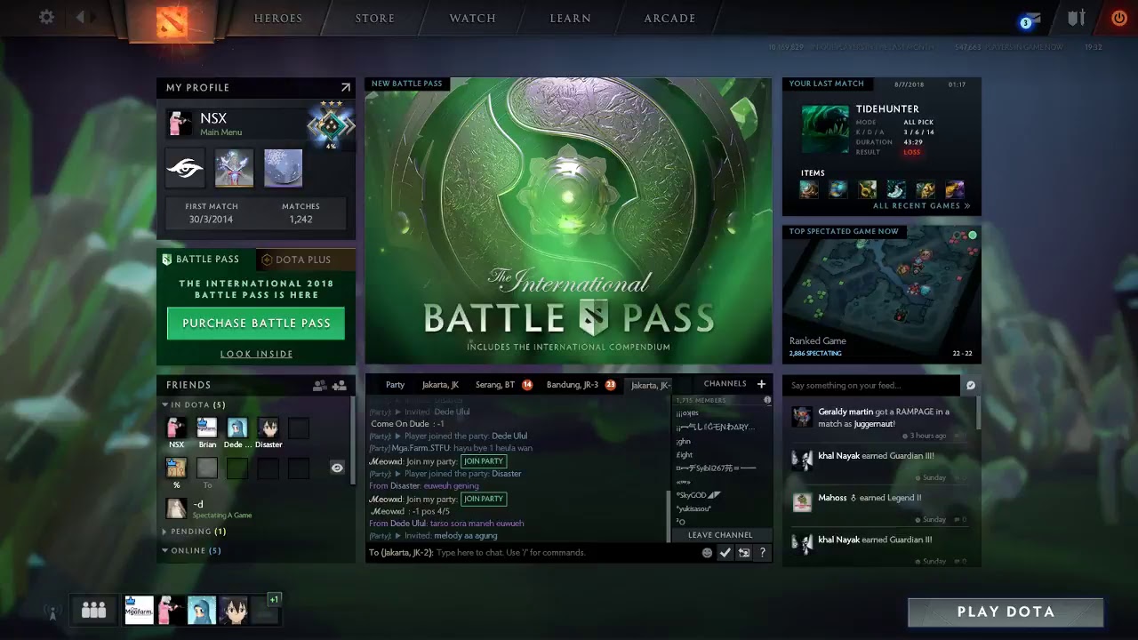 Dota 2 - 1 page full Tide Hunter misson- no.1 - YouTube