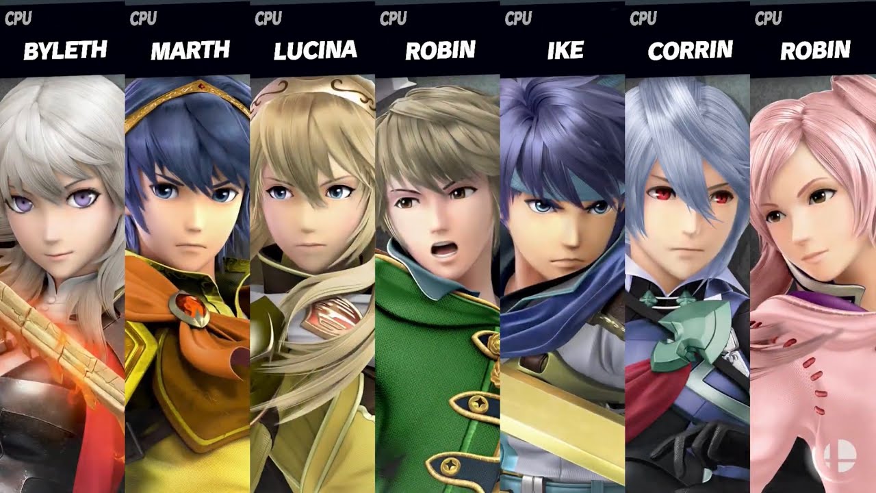 Super Smash Bros. Ultimate - Fire Emblem Rainbow Colors - YouTube