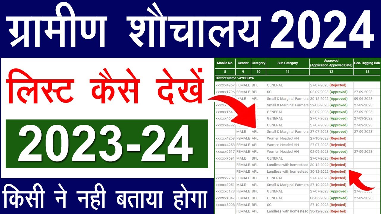 sauchalay list kaise dekhe | shauchalay list kaise check kare ...