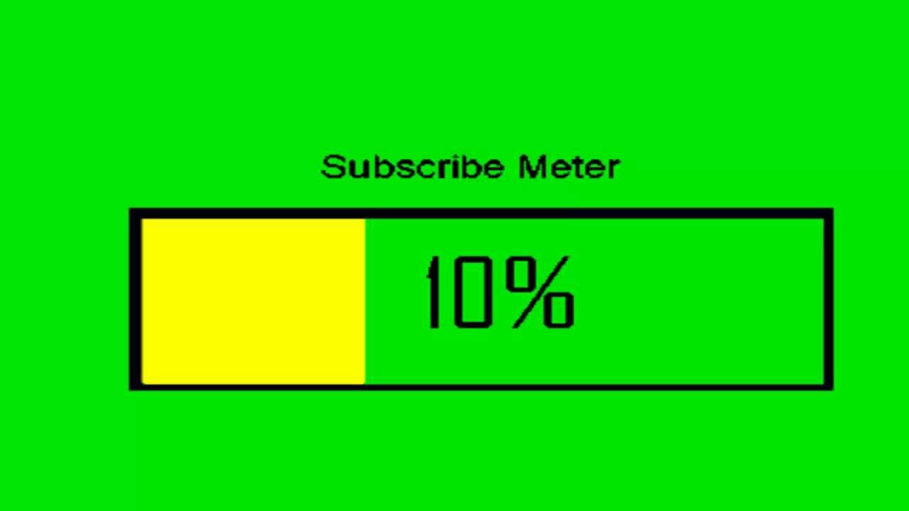 Greenscreen Subscribe Meter HQ - YouTube