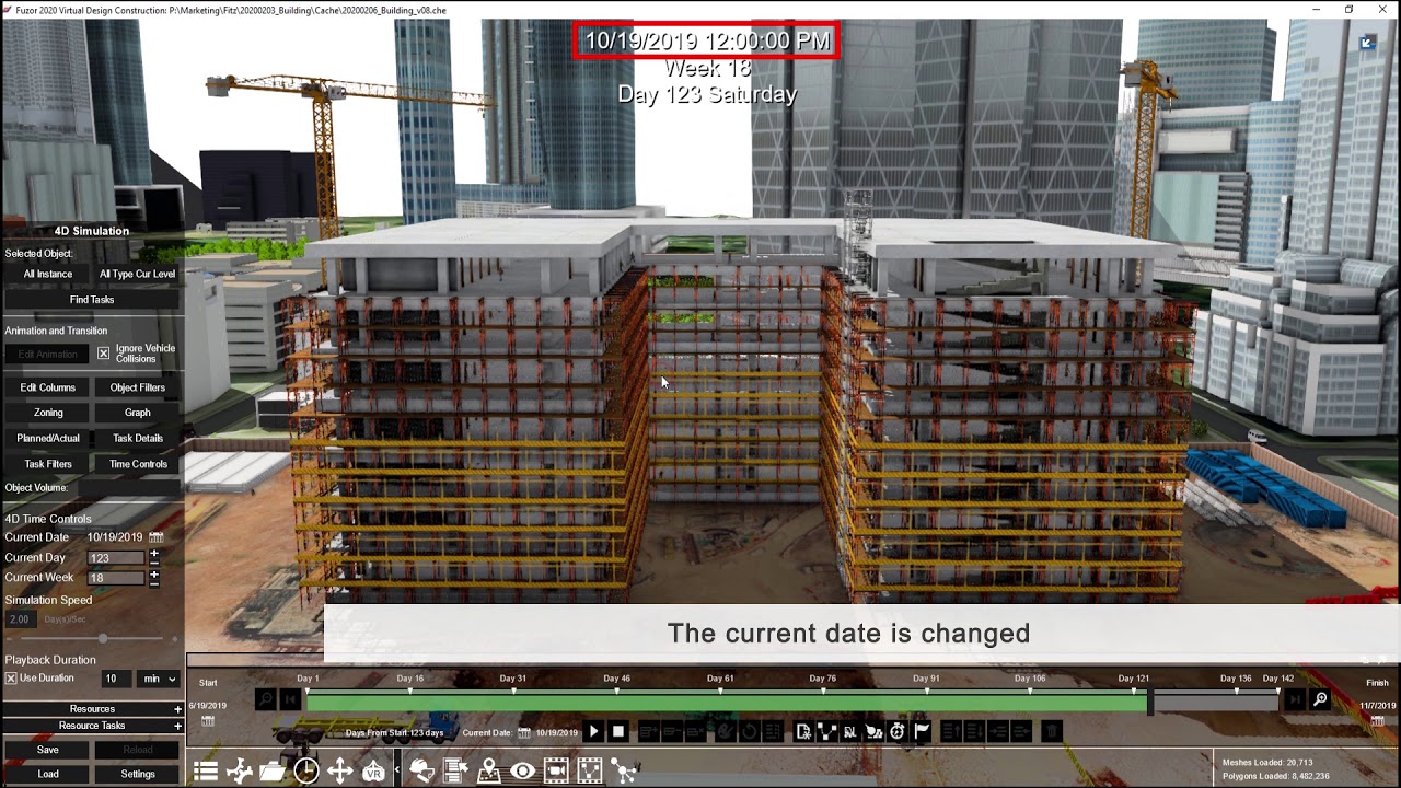 How to Adjust the Simulation Speed of the Construction Sequence in Fuzor - YouTube