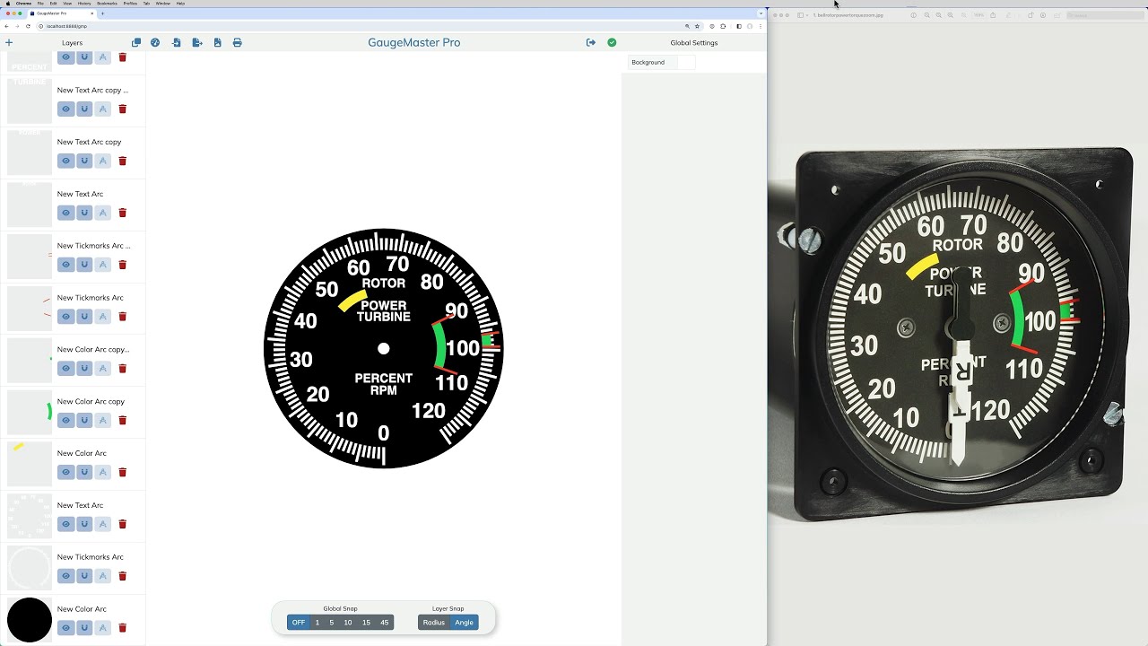 GaugeMaster Pro (beta) - Helicopter RPM gauge example - YouTube