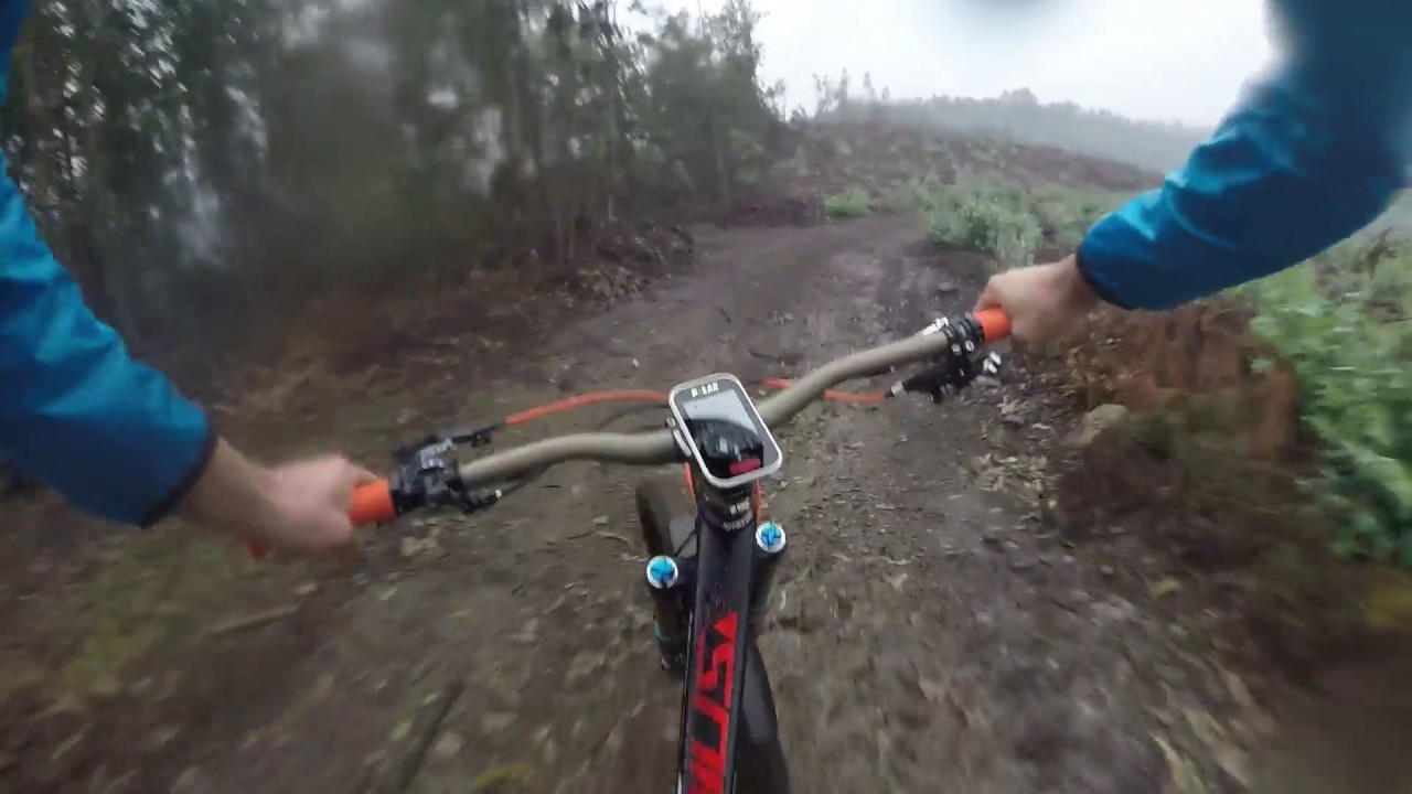 Testing new oval chainring and chainguide withn crash plate by ONE UP ...