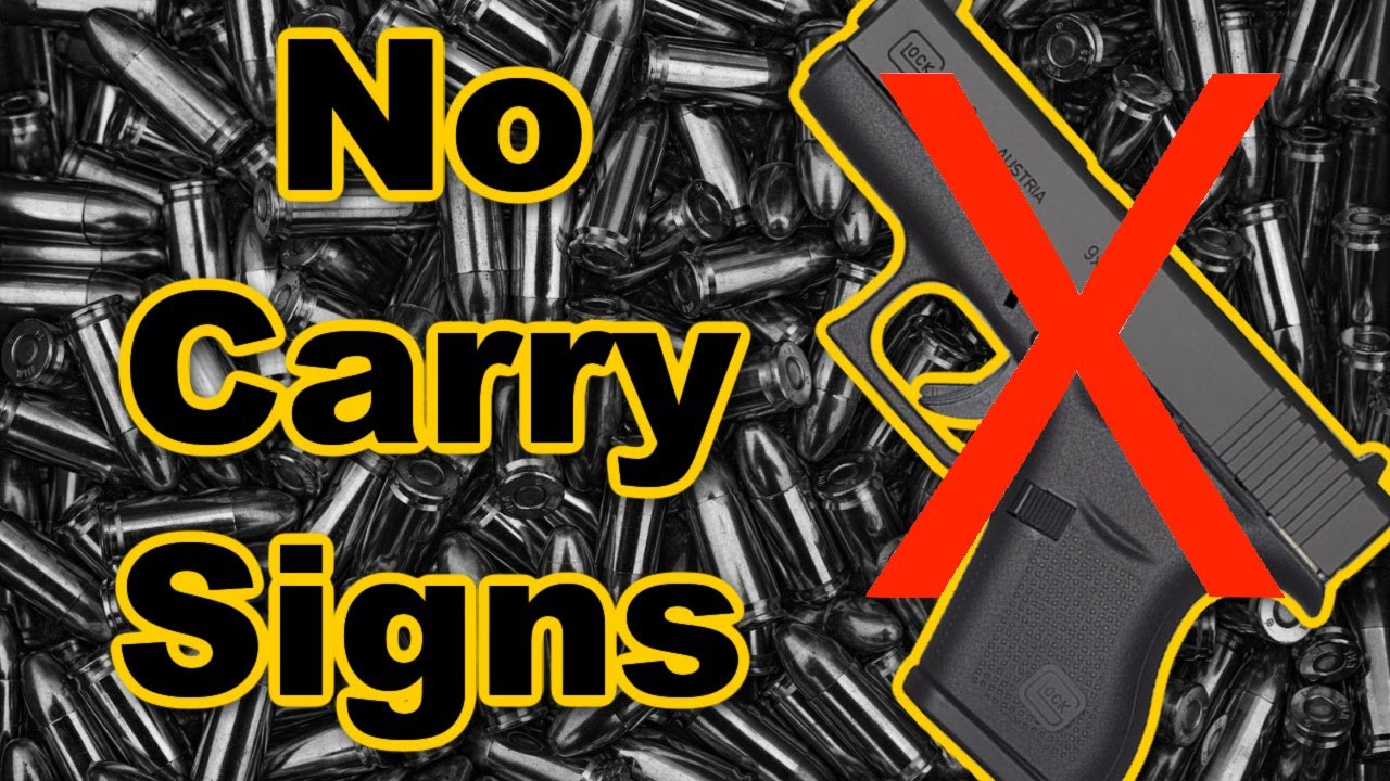 Texas No Carry Signs - YouTube