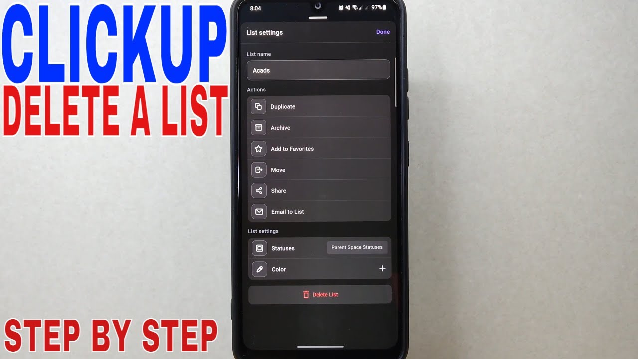 How To Delete A List On ClickUp 🔴 - YouTube