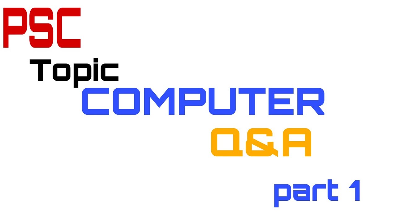 PSC Computer Question and Answers(part1)@Saniyaknowledge - YouTube