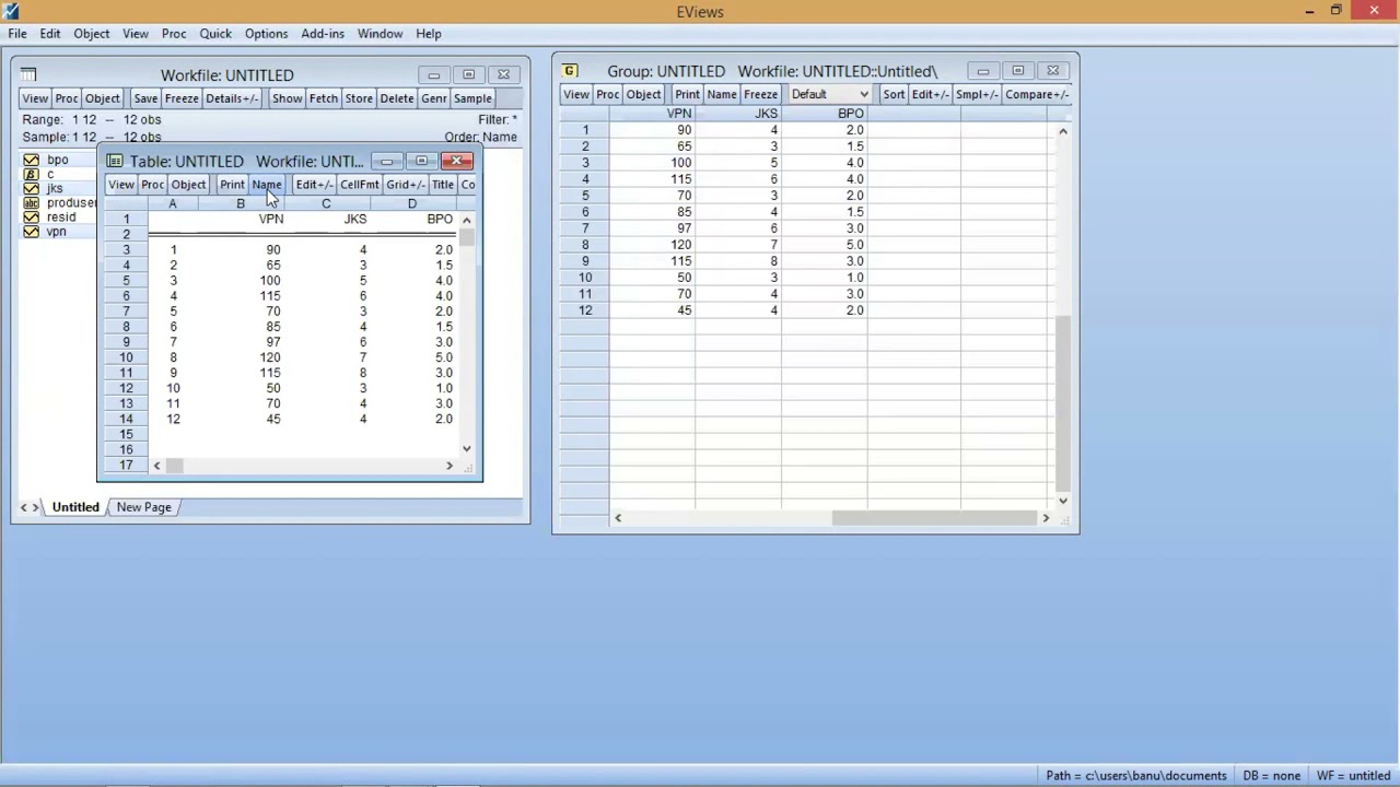 Tutorial Analisis Regresi Menggunakan Aplikasi EViews 9 - YouTube