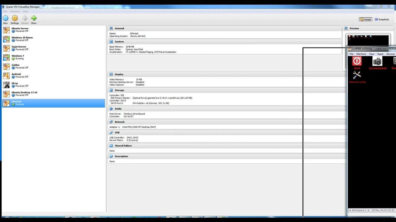 VirtualBox Resizing Partition with Gparted - YouTube