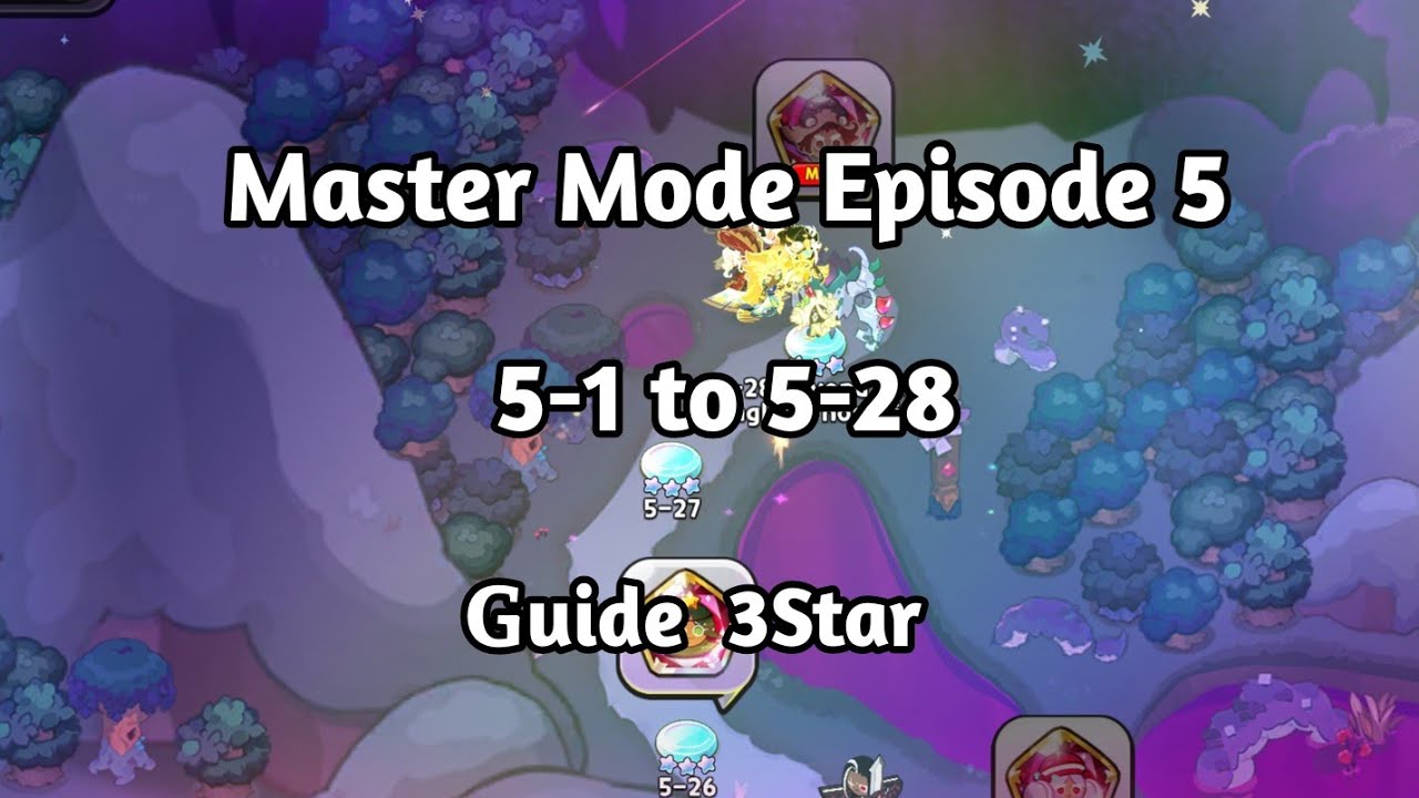 Master Mode Episode 5 Guide 5-1 to 5-28 (3Star) Cookie Run Kingdom ...