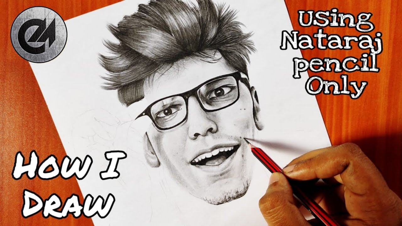 Drawing mythpat (mithilesh Patankar) using nataraj pencil only | time ...