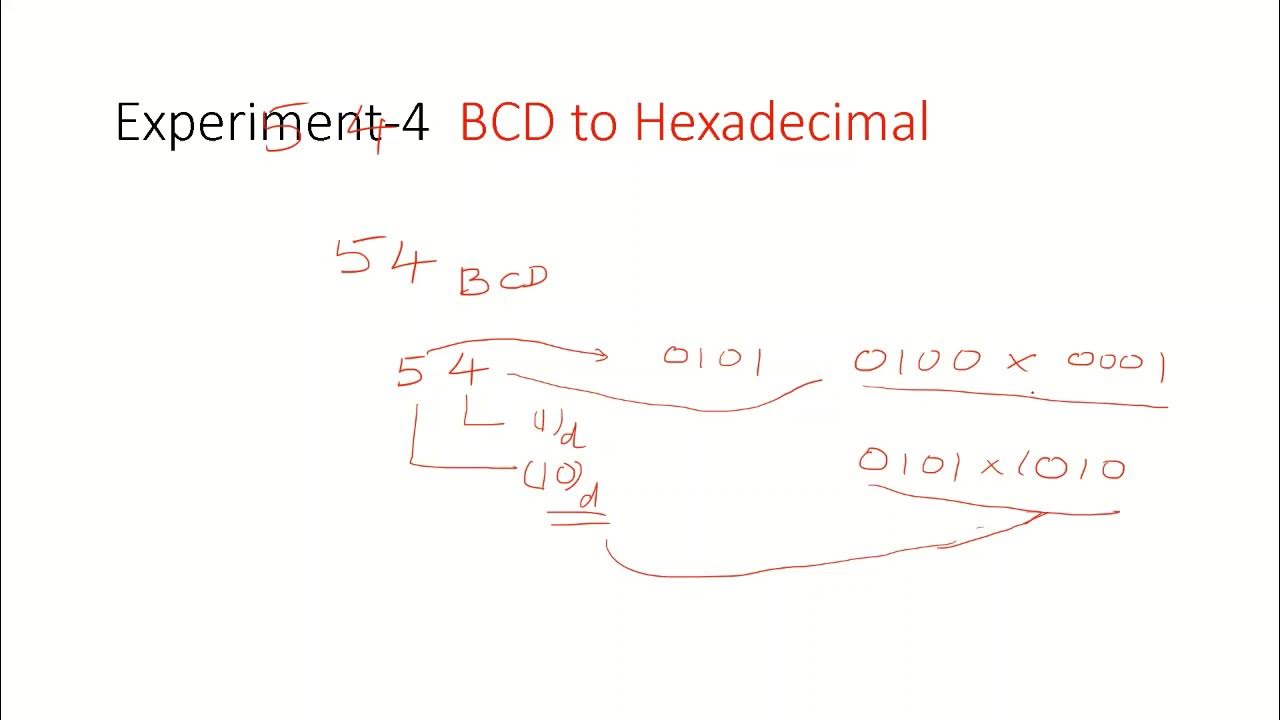 BCD to Hexadecimal Part 1 - YouTube