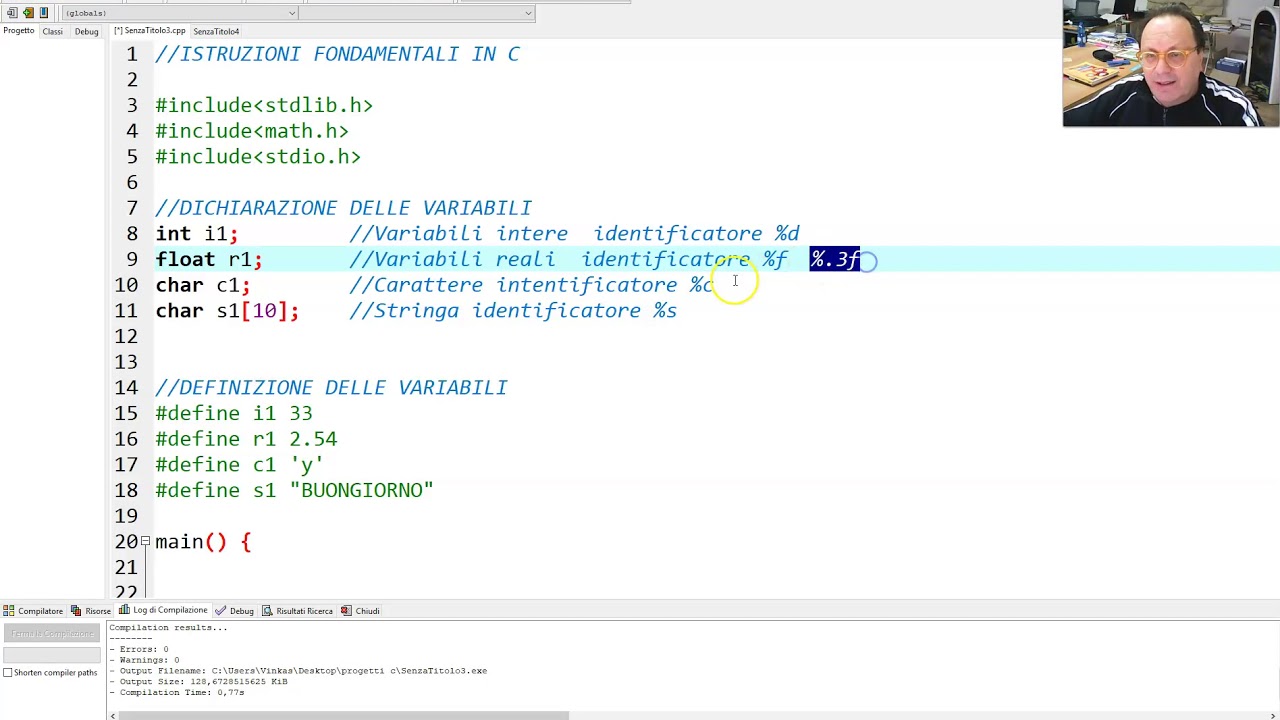 L1 Variabili in C - YouTube