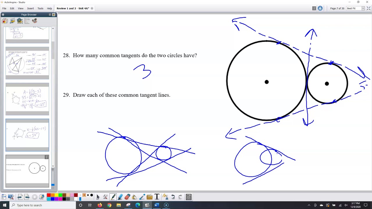 Geometry - Circles and Angles Review - YouTube