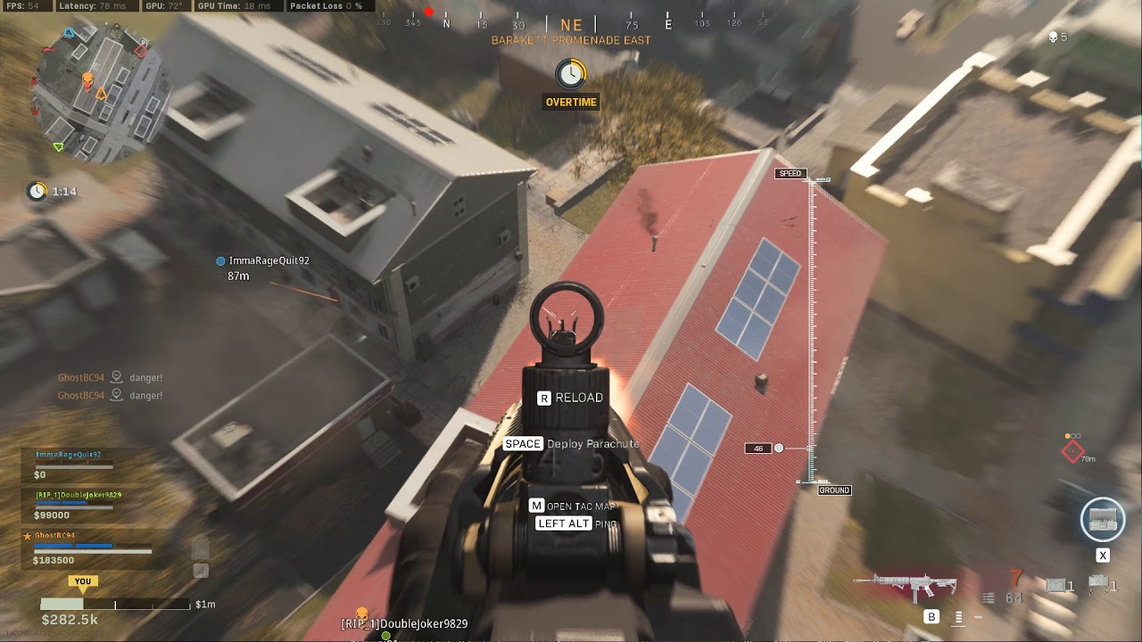 Parachute headshot WARZONE - YouTube