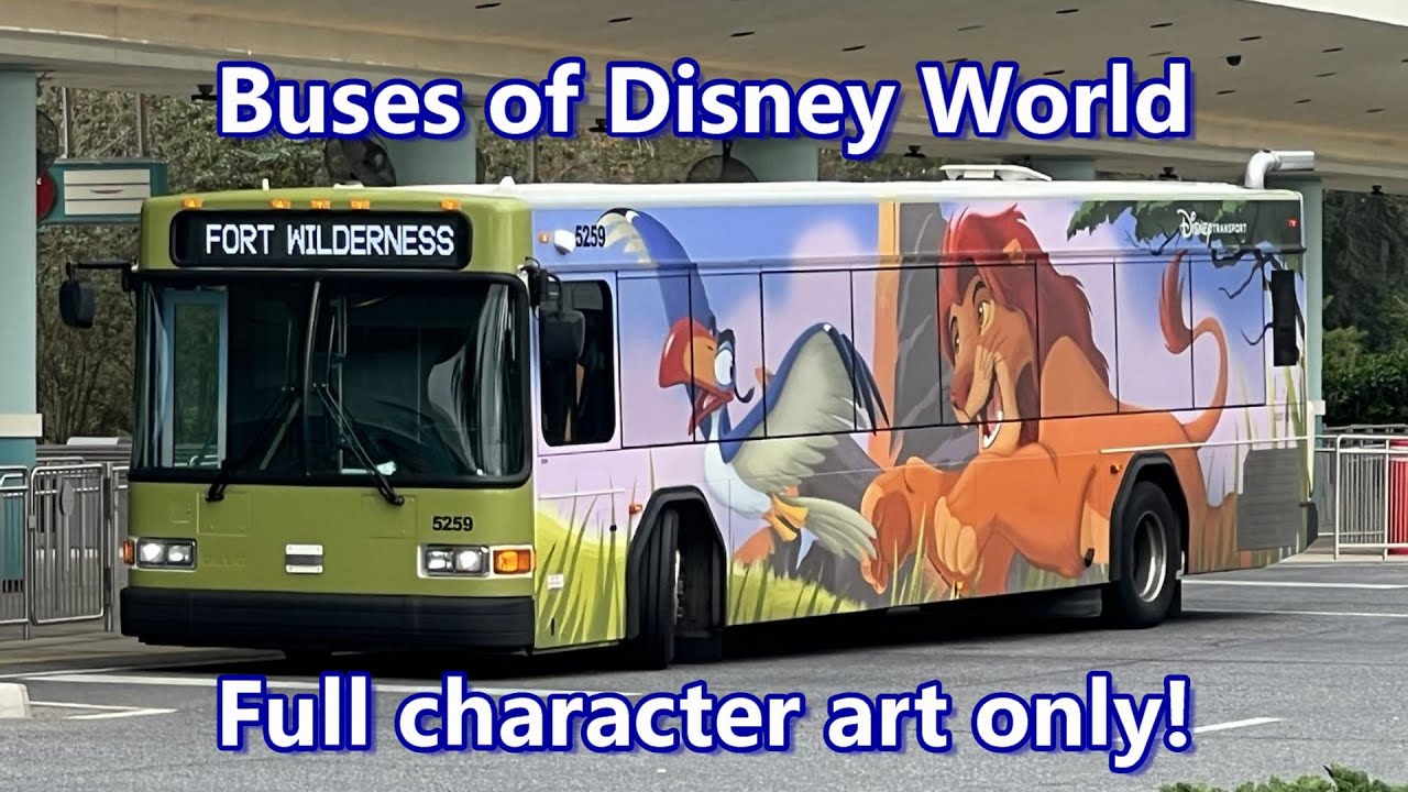 Buses of Disney World - Full character art only! - YouTube