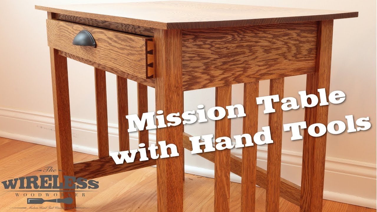 Mission Table Build with Hand Tools - Final - Part 3 - YouTube