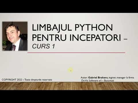 Limbajul Python Pentru Incepatori (Curs 1) - YouTube