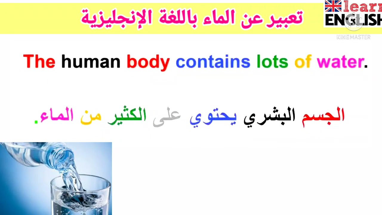تعبير عن الماء باللغة الإنجليزية 😍 Youtube