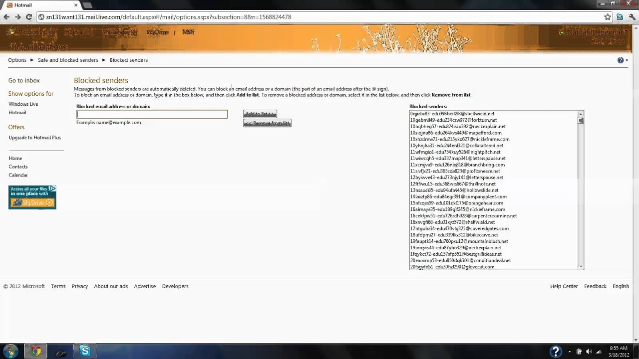 HOW TO BLOCK EMAIL SENDERS ON HOTMAIL YouTube how-to-block-email-senders-on-hotmail-youtube