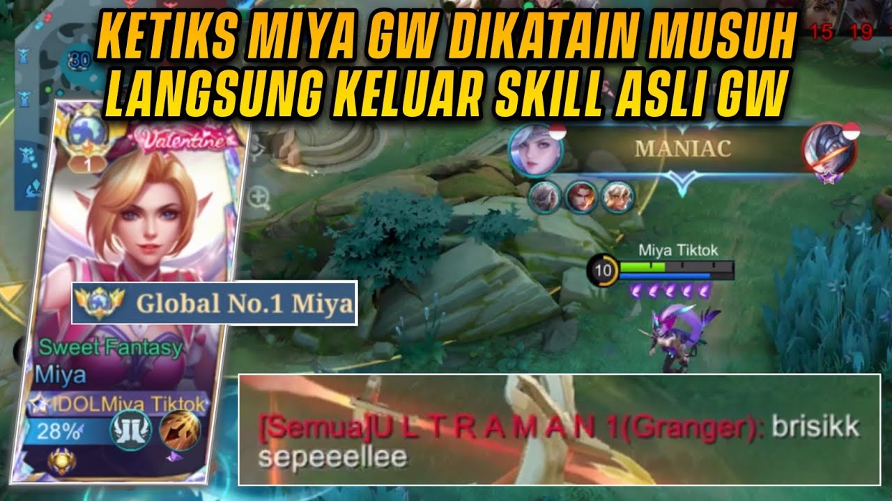 KETIKA MIYA GW DIREMEHKAN MUSUH! GW TUNJUKIN LANGSUNG SKILL MIYA GW! - MLBB - YouTube