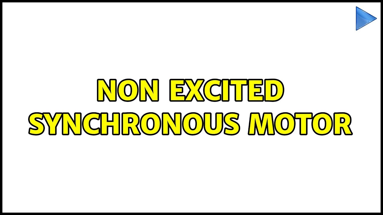 Non excited synchronous motor - YouTube