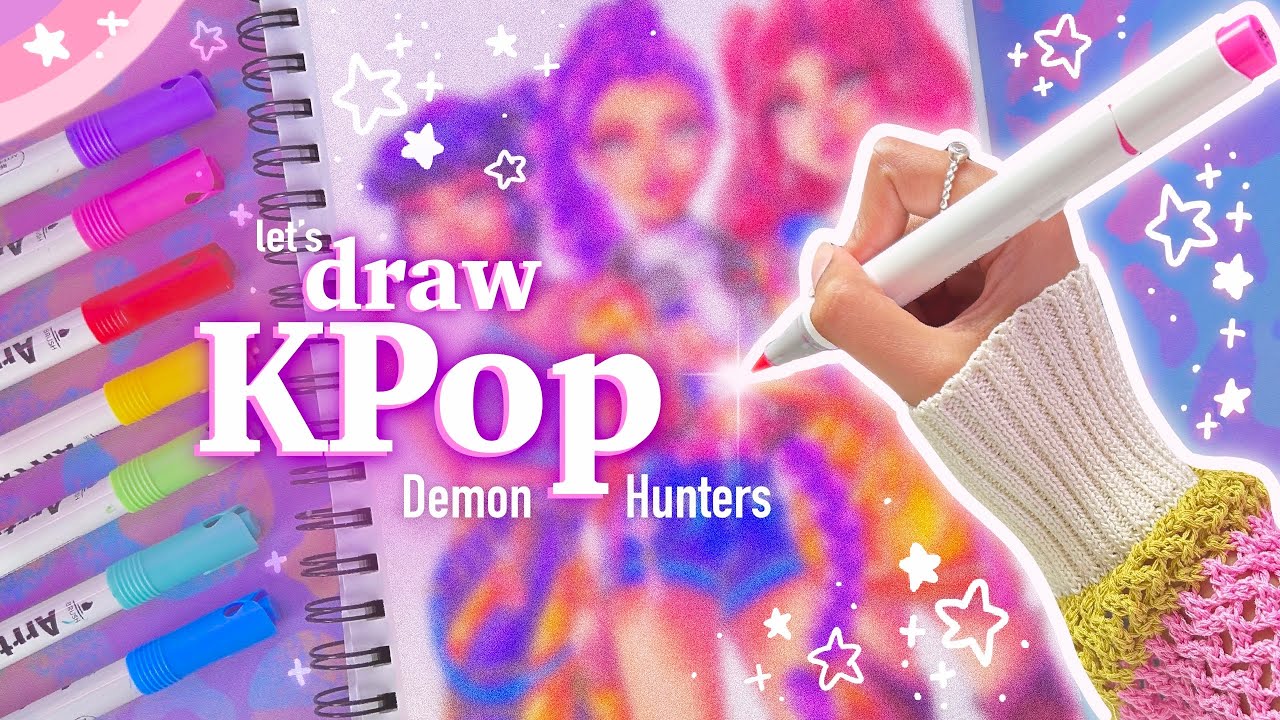 drawing the huntrix in my style ♡ KPop Demon Hunters [Rumi, Zoey & Mira ...