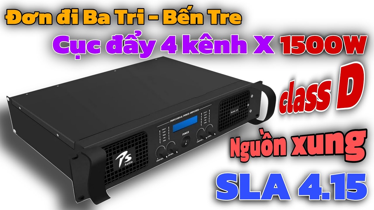 Cục đẩy 4 kênh công suất X 1500W, nguồn xung mạch class D. 100% chính hãng PS audio mã SLA 4.15 ...