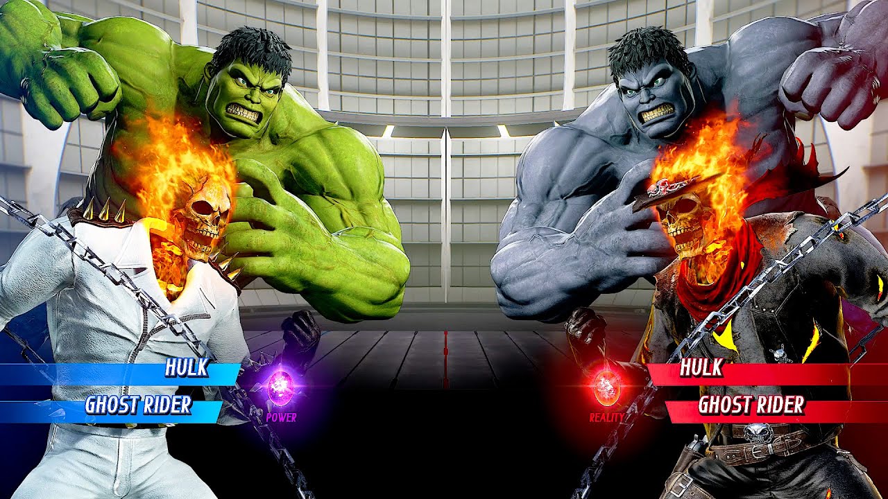 Hulk & Ghost Rider Vs Hulk & Ghost Rider [Very Hard AI] | Marvel vs ...