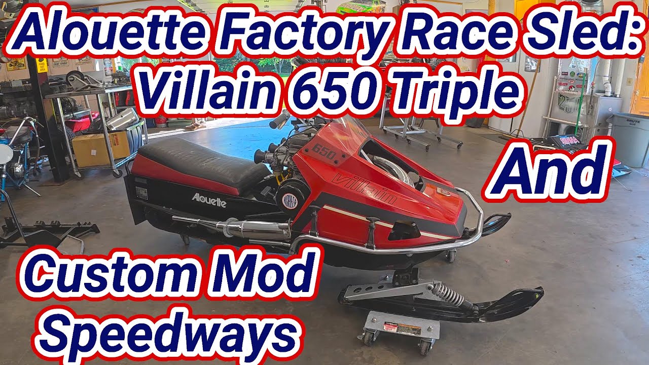Alouette Factory Racer and Custom Mod Speedway Snowmobiles! - YouTube