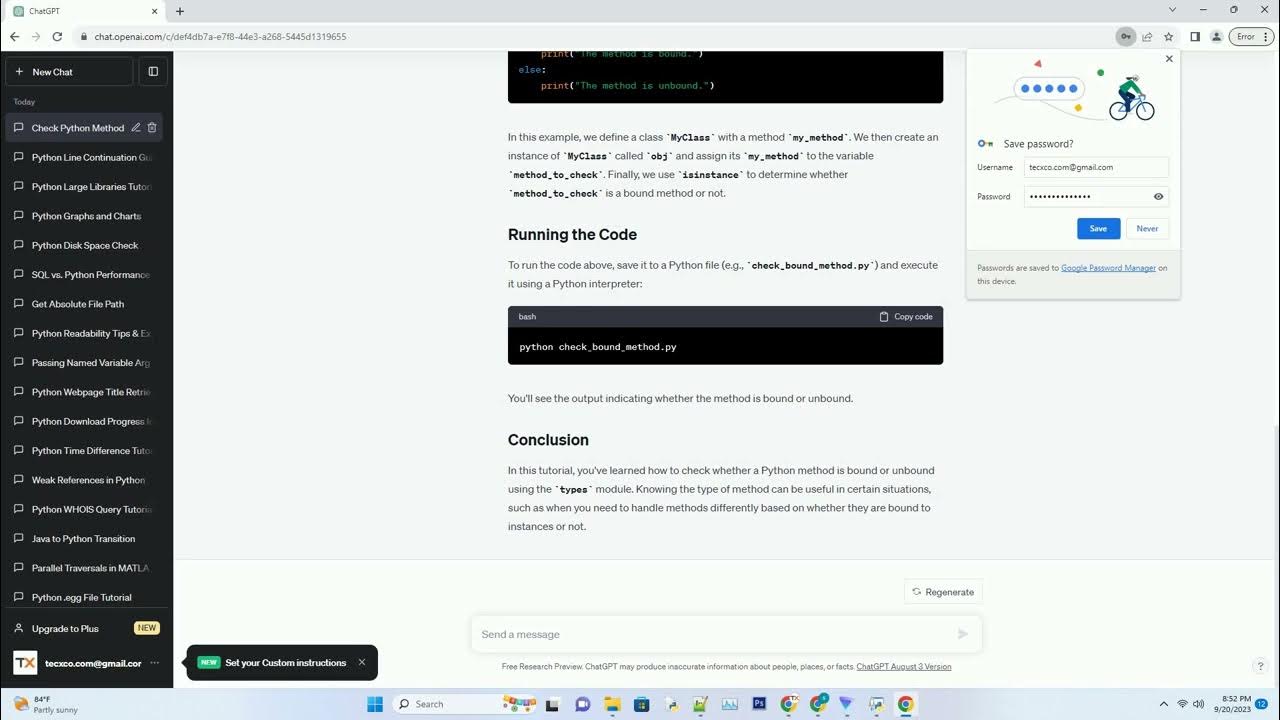 How do you check whether a python method is bound or not - YouTube