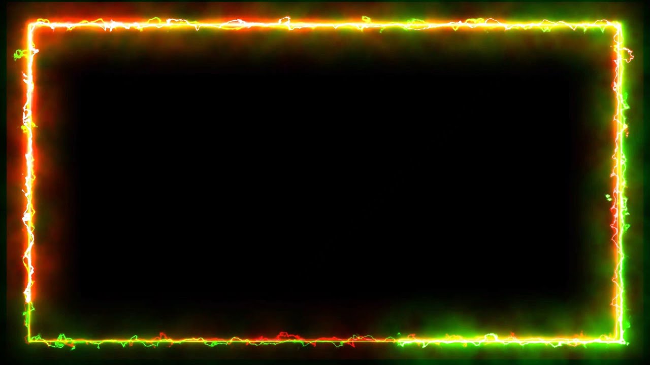 Colorful Border Green Screen, Neon Border Frame Video Background ...