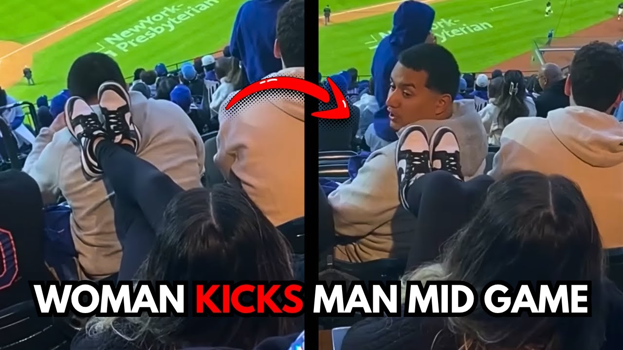 Woman Gets KICKED OUT Of Stadium For Putting Her Feet On Man’s Back ...