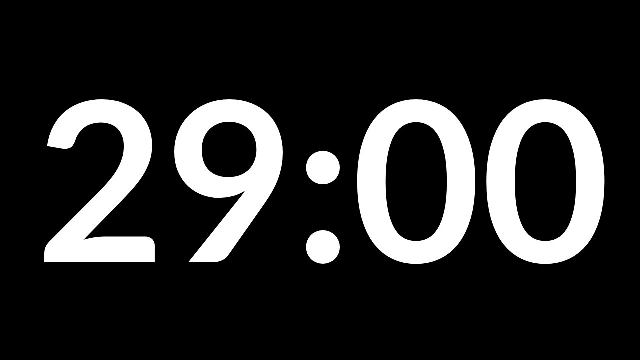 29 Minute Timer - Silent Countdown - YouTube
