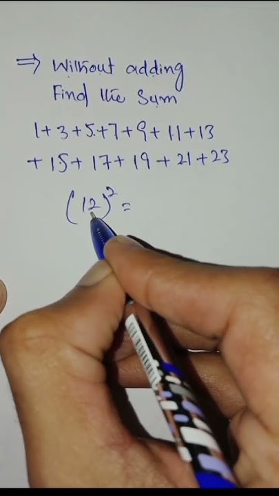 Without adding find the sum 12 odd numbers. #maths #shorts #shortvideo #shortsfeed #shortsvideo ...
