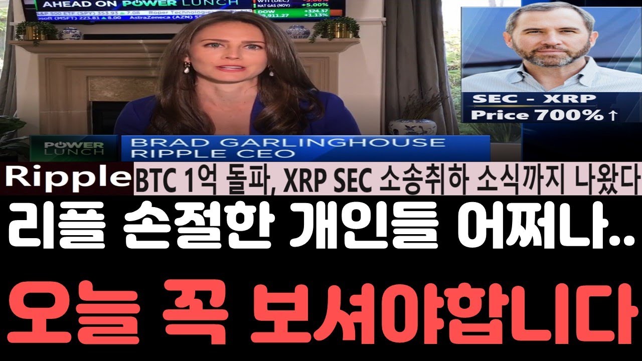 리플전망 리플 Xrp Sec 재판 소송취하 소식에 합의를 시작한다 그것도 오늘 오늘 영상은 꼭 보셔야합니다 리플전망 리플호재 리플급등 리플코인 리플소송