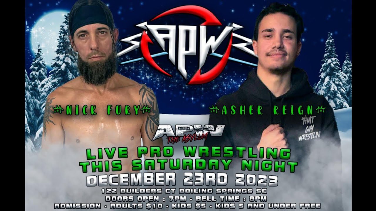 Nick Fury 🆚 Asher 12-23-2023 American Pro Wrestling Boiling springs ...