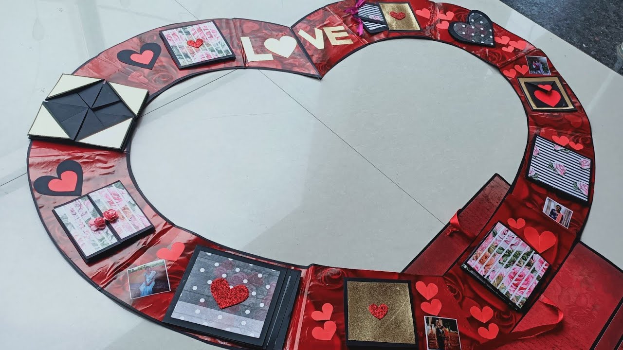 Giant Fold Heart Card || Big surprise Heart card For Love one ||Giant ...