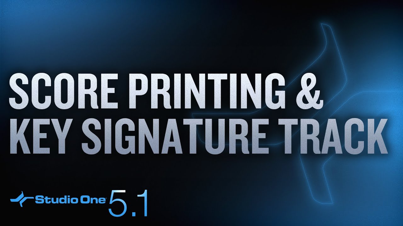 Score Printing and the new Key Signature Track in Studio One 5.1 - YouTube