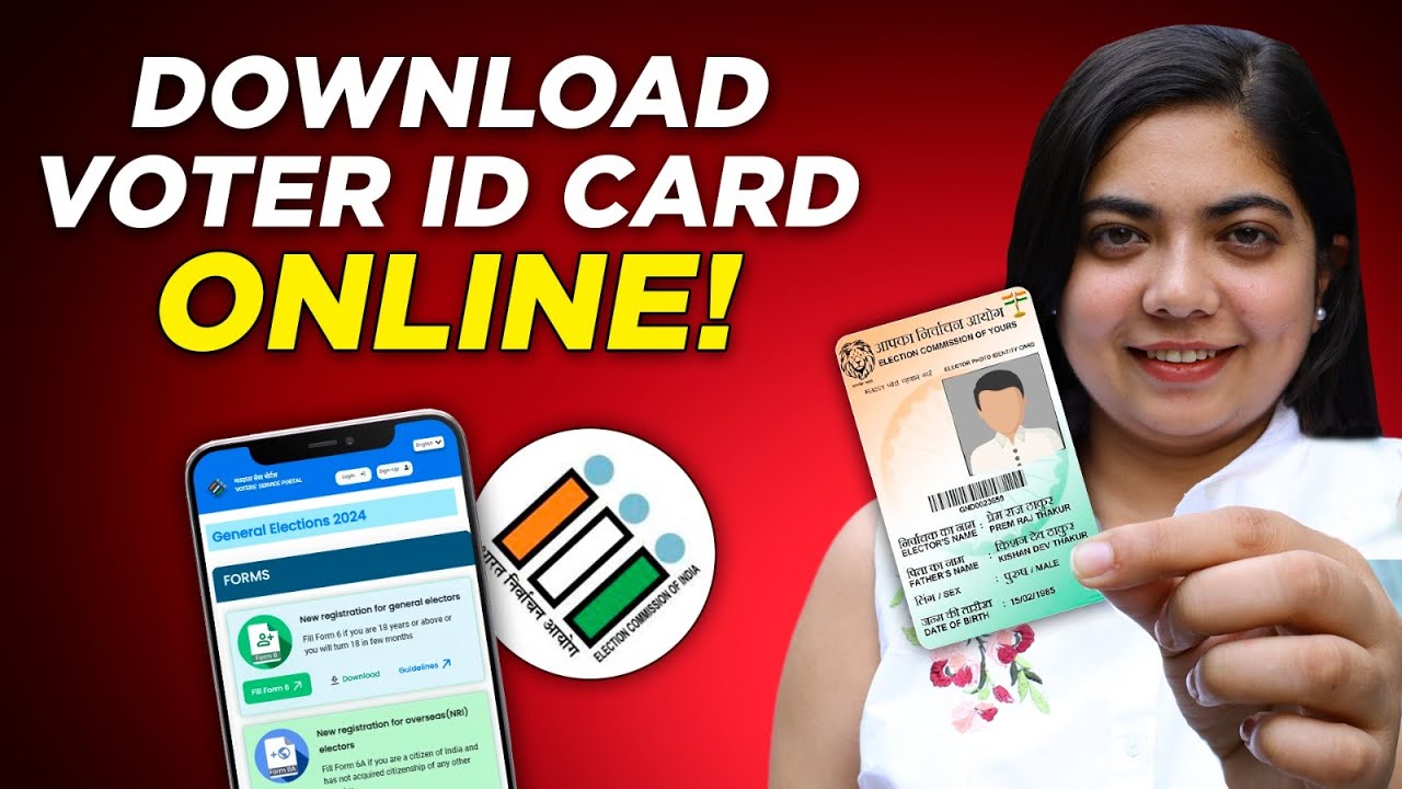How to download voter ID card online | e-voter ID 2024 | Hindi process ...
