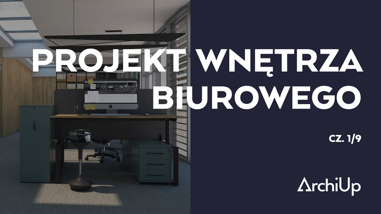 Projekt biura w SketchUp i V-Ray [cz.1/9] - YouTube