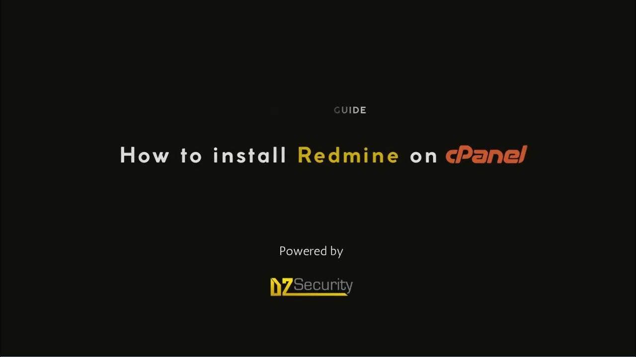 [Shared Hosting] How to install redmine on cPanel - YouTube