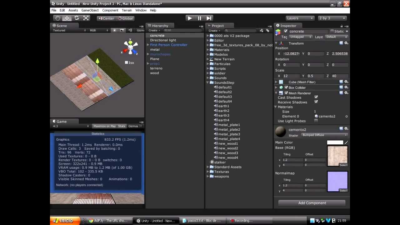 Unity3d Sound foot step / sonidos de pasos script - YouTube