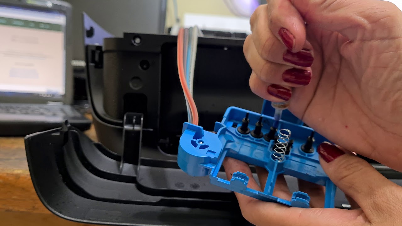 Ar nas mangueiras da HP Ink Tank Wireless 412 /como resolver - YouTube