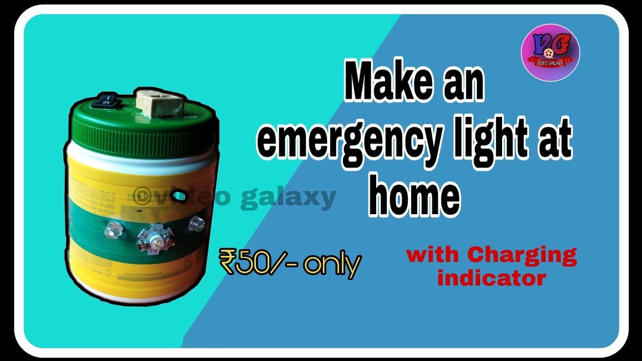 How to Make a high Quality Emergency Light with charging indicator at ...