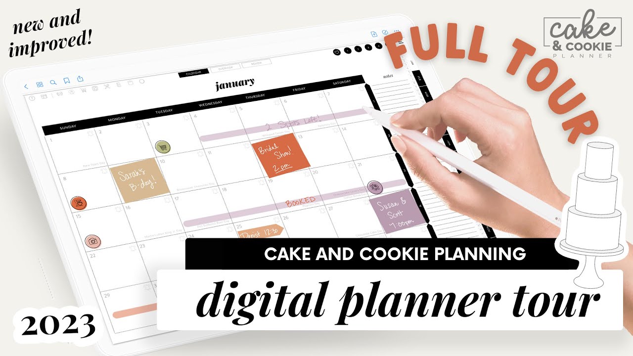 Digital Cake Business Planning | Cake and Cookie Planner 2023 Digital ...